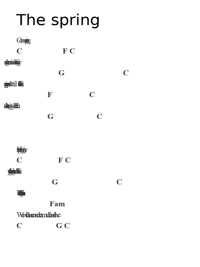 The Spring Notes and Chords | PDF