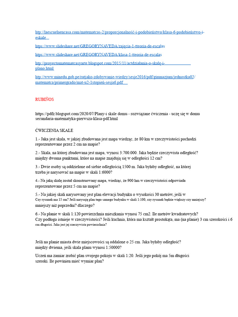 Ćwiczenia Skale | PDF