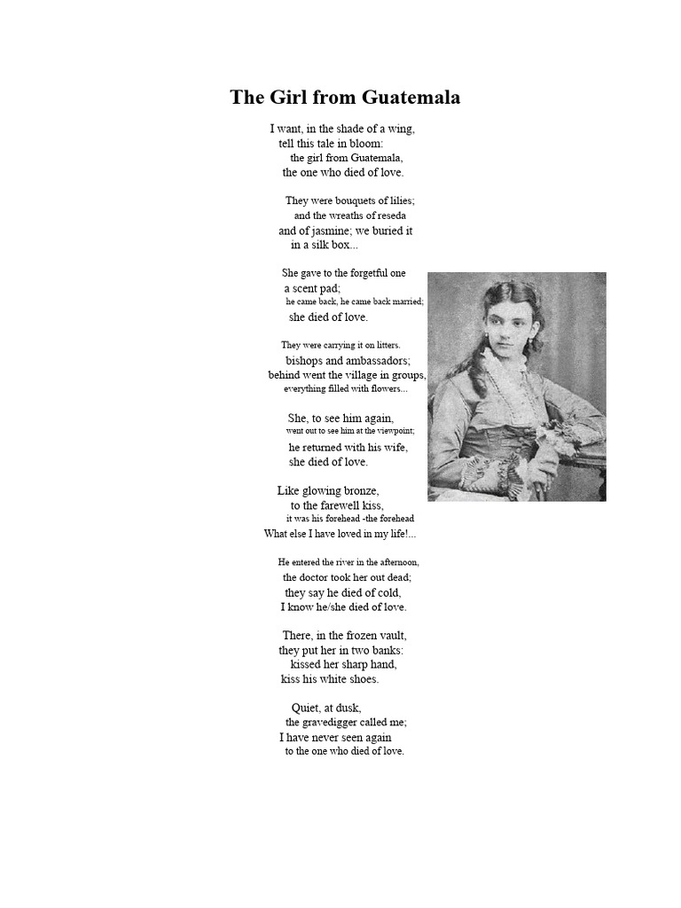 The Tragic Love of a Guatemalan Girl | PDF