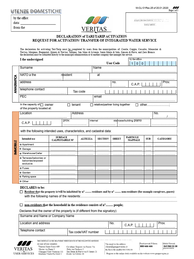 01 Activation Tari Domestic Water Rev 11 | PDF | Banks
