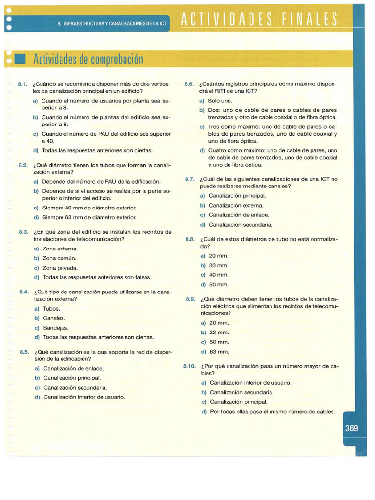 CIST Topic 08 Infrastructure and ICT Channels EXERCISES PDF | PDF