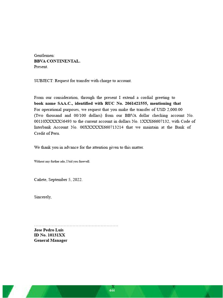 Letter of Transfer Request | PDF