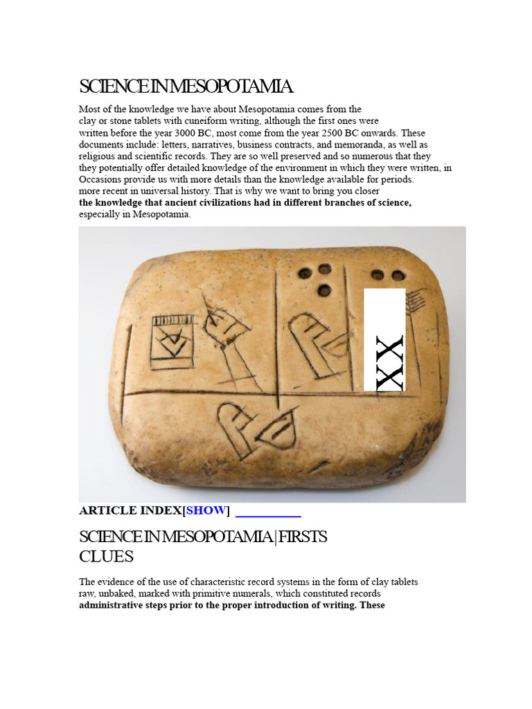 Science in Mesopotamia Archive | PDF | Mesopotamia | Multiplication