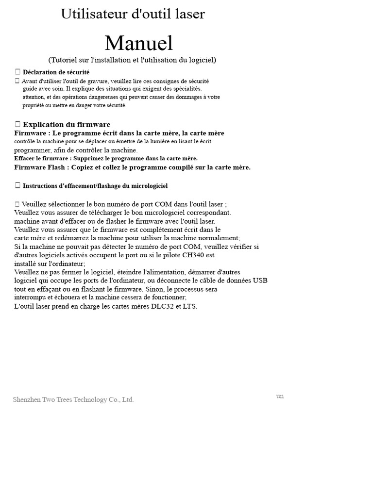OutilLaser - Tutoriel Guidé Pour L'outil de Gravure - FR | PDF | USB ...