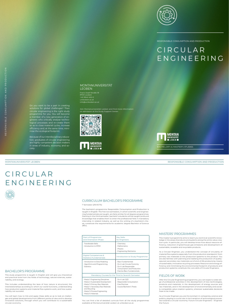 Study Programme Circular-Engineering | PDF | Engineering | Natural Environment