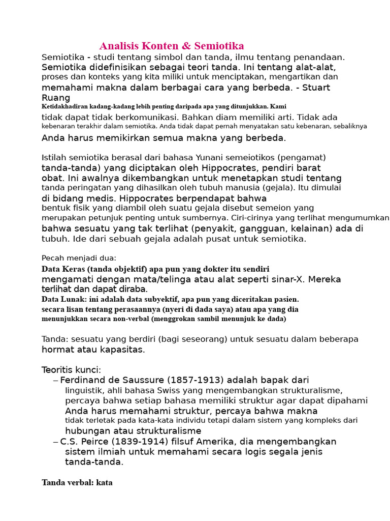 Catatan Semiotika | PDF