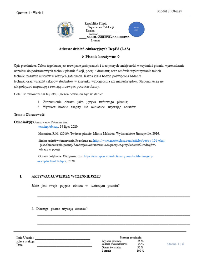 Moduł CW 02 Obrazy PDF | PDF