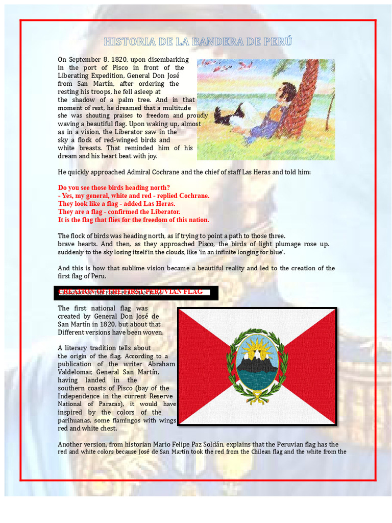 History of the Peruvian Flag | PDF | Heraldry | Flag