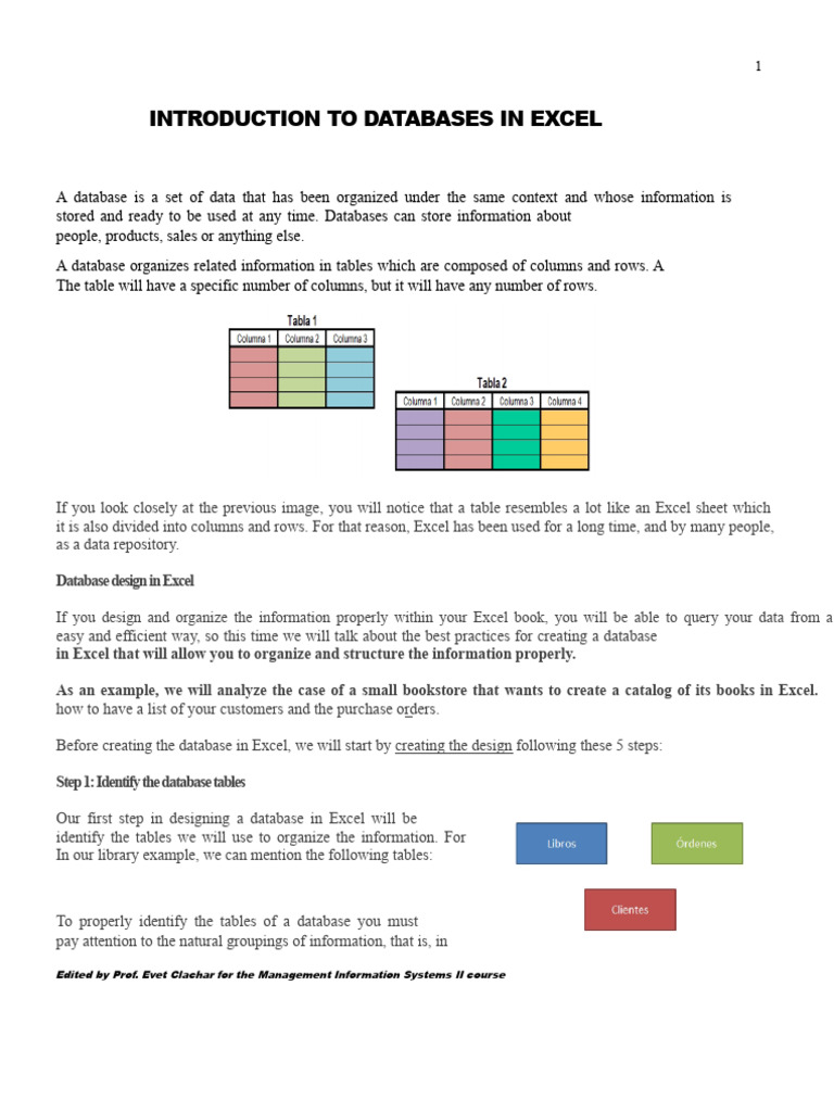Excel Database Design Best Practices | PDF | Databases | Microsoft Excel