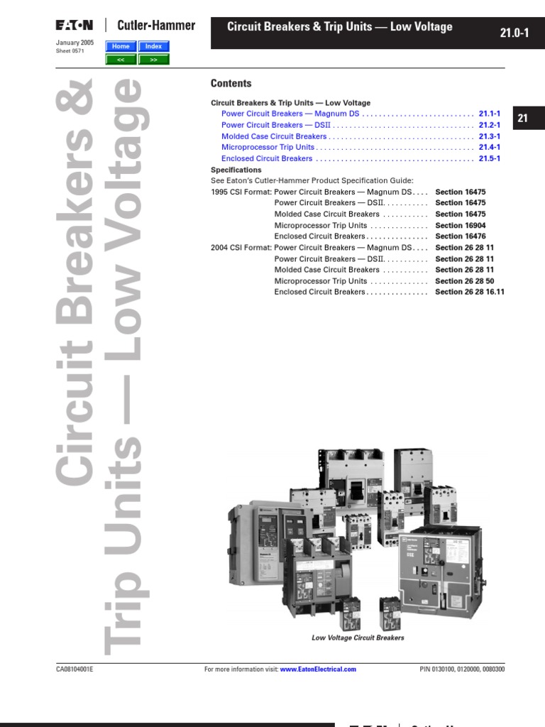 Cutler-Hammer Circuit Breakers | PDF | Switch | Electric Arc