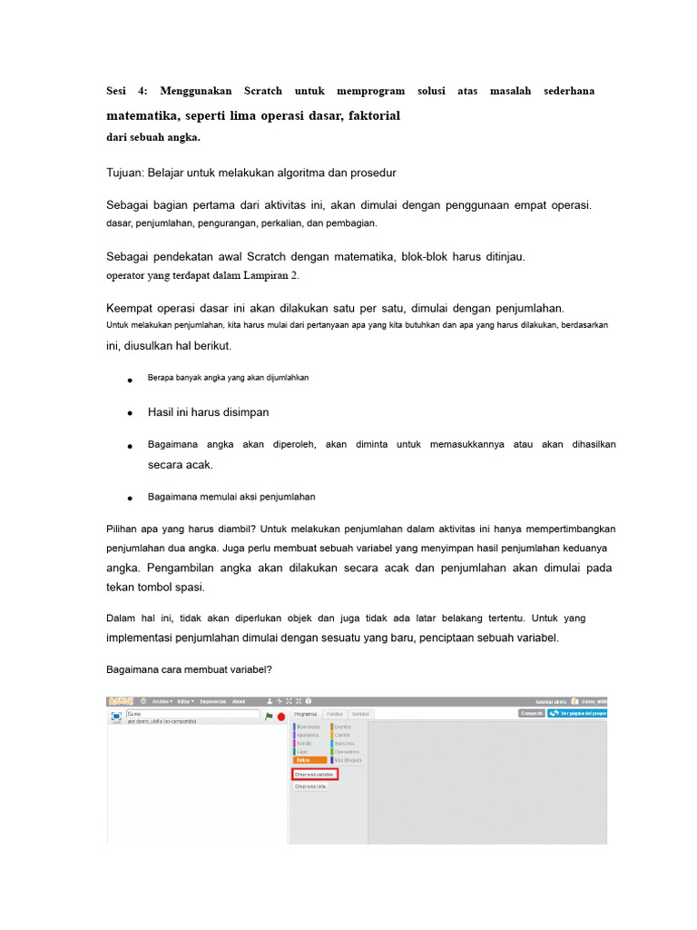 Operasi Dasar-Scratch | PDF