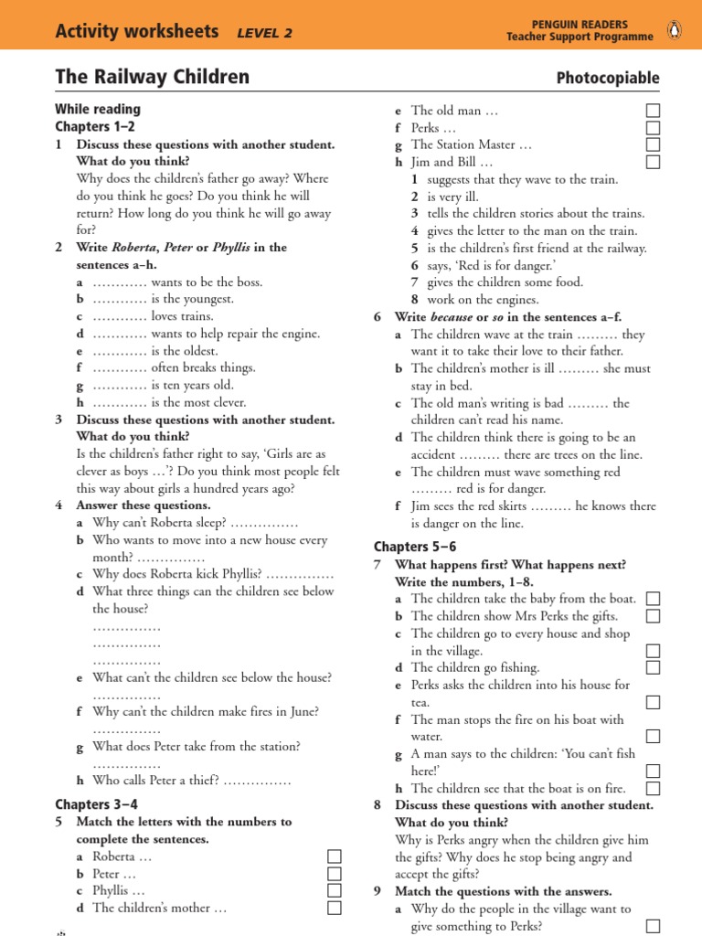 Railway Children Activity Worksheets | PDF