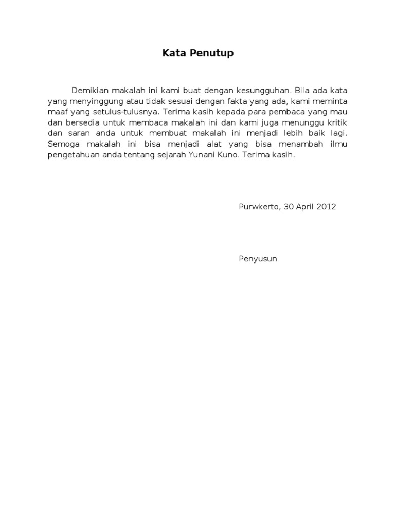Kata Penutup | PDF