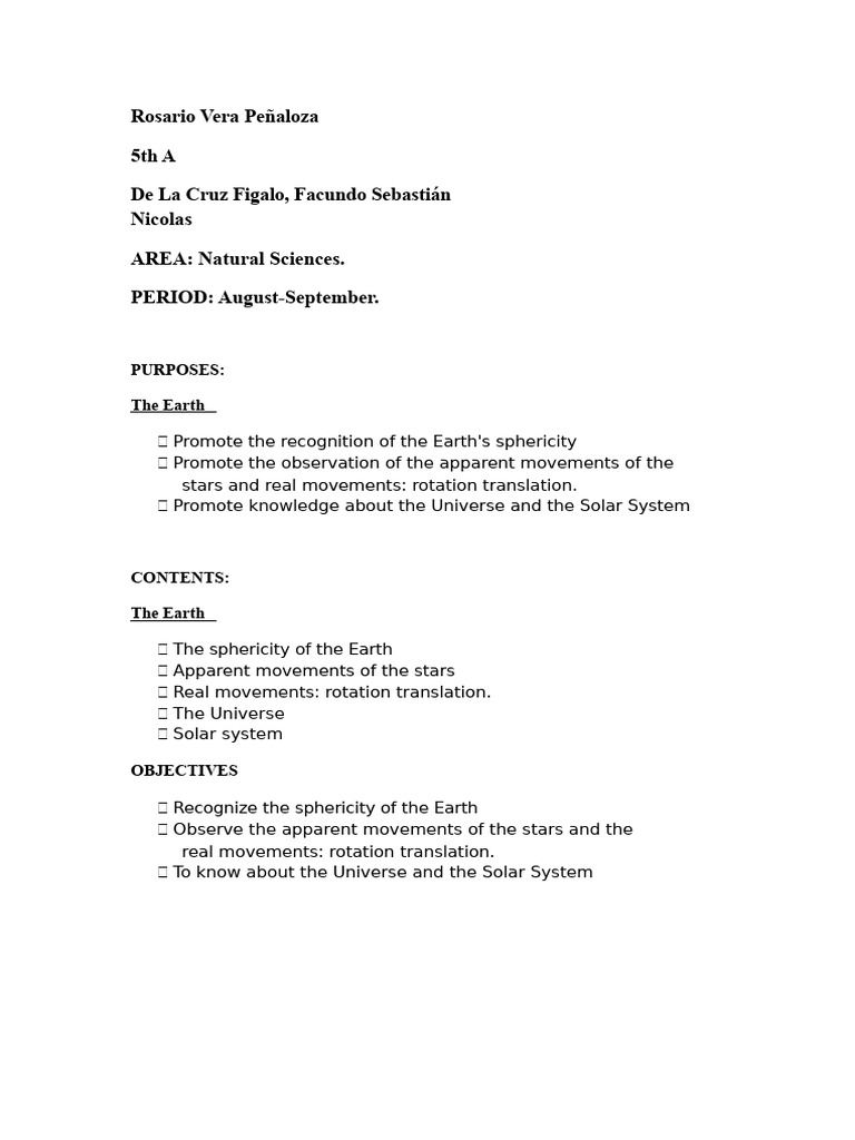 Naturals 5th To The Earth and The Universe | PDF | Moon | Earth