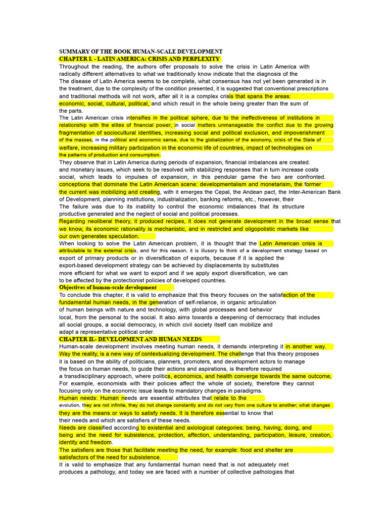 Human-Scale Development in Latin America | PDF | Decentralization ...