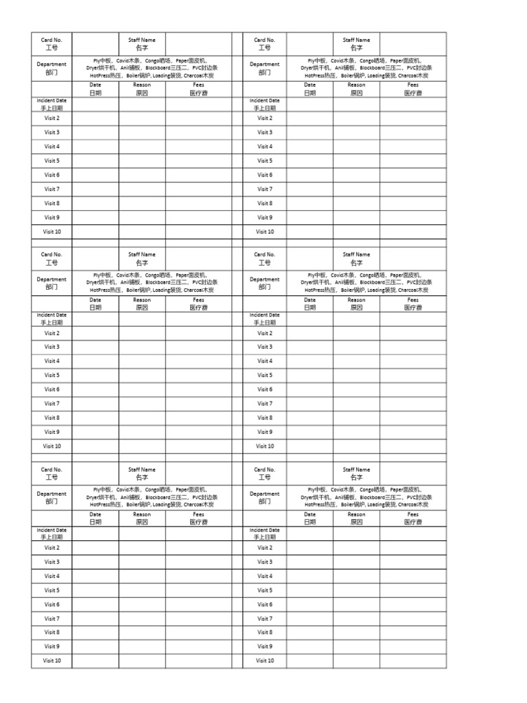 Hospital Visit Form | PDF