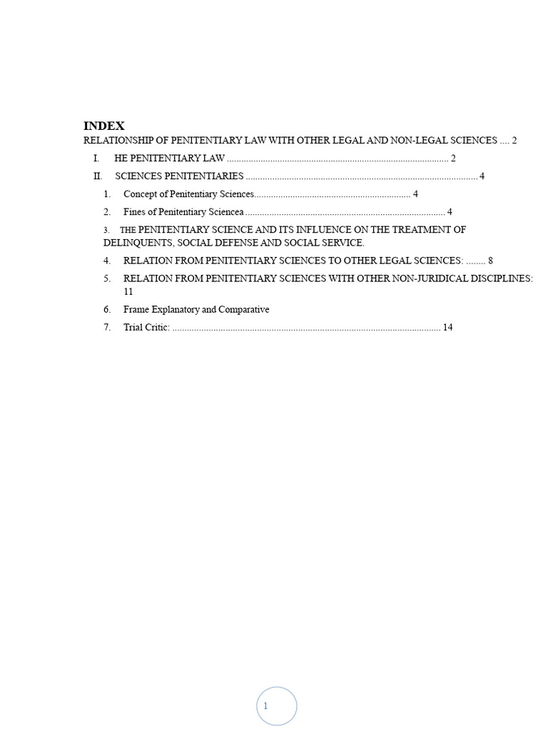 Relationship of Prison Law With Legal and Non-Legal Sciences | PDF ...