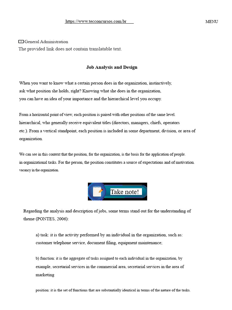 Job Analysis and Design | PDF | System | Business
