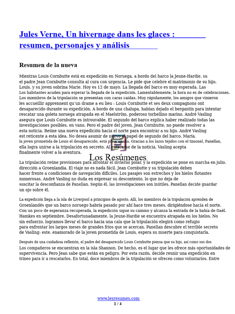Jules Verne Un Invierno en Los Hielos Resumen Personajes y Análisis ...
