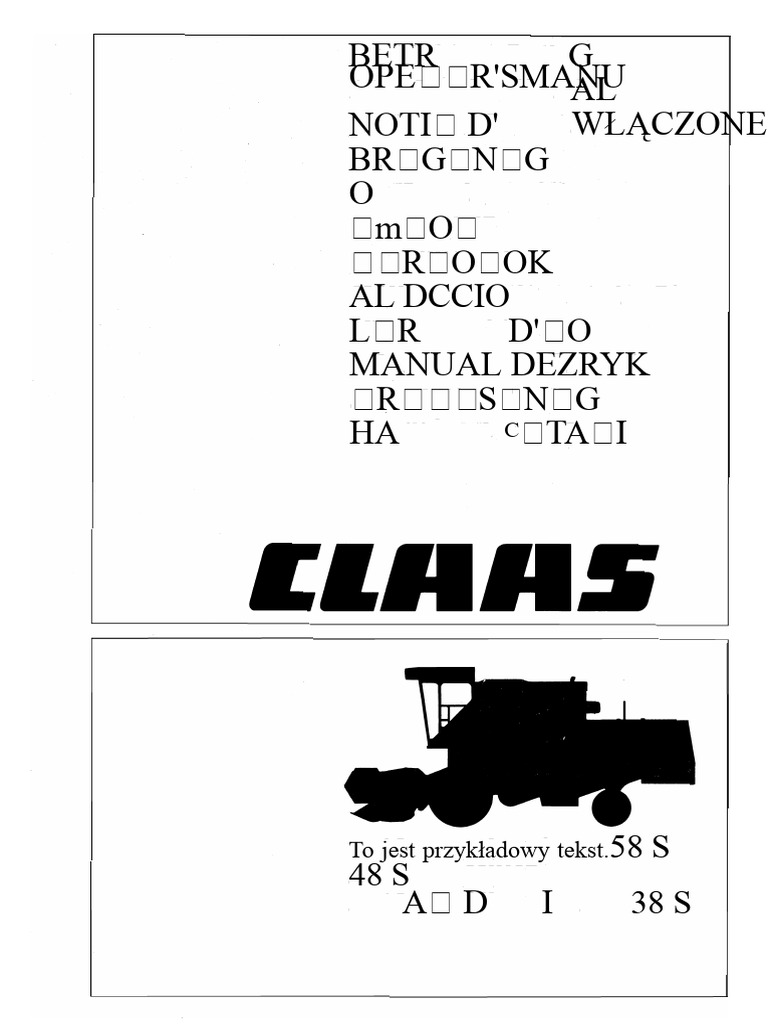 Claas Dominator 58s | PDF