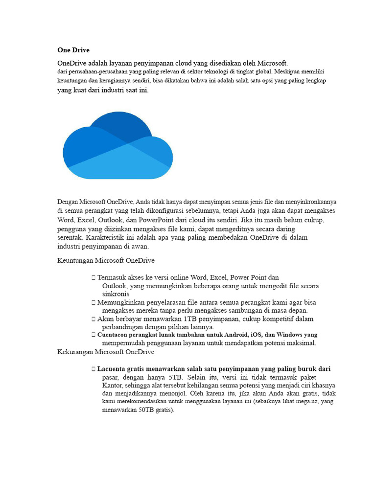 Onedrive Kelebihan Dan Kekurangan Abigail Noemi Sernaque Panta | PDF