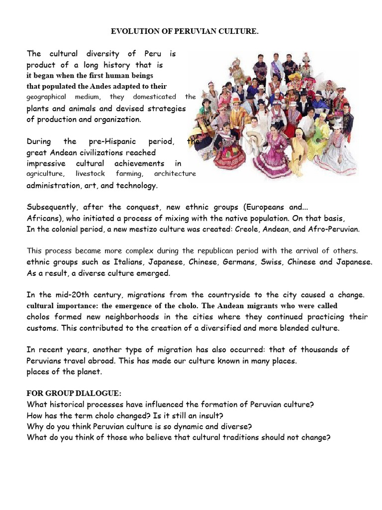 Session 5 and 6 Evolution of Peruvian Culture | PDF