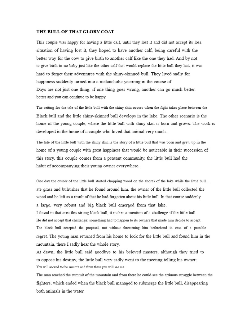 Critical Commentary On The Shiny-Skinned Bull | PDF