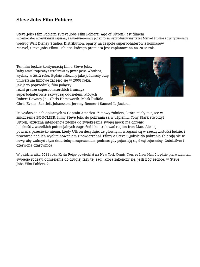 Film Steve Jobs Do Pobrania | PDF