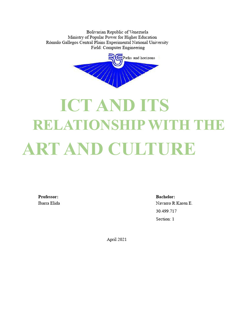 The ICT and Its Relationship With Art and Culture | PDF | Educational ...