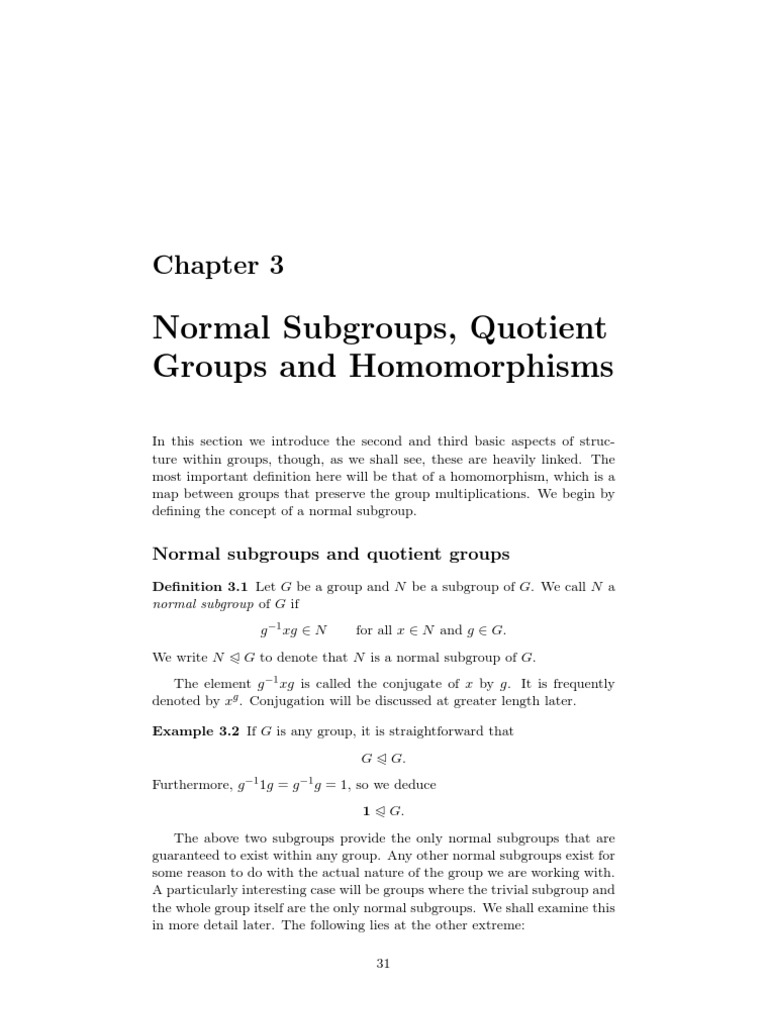 Normal Subgroups and Quotient Groups | PDF | Group (Mathematics) | Mathematical Structures