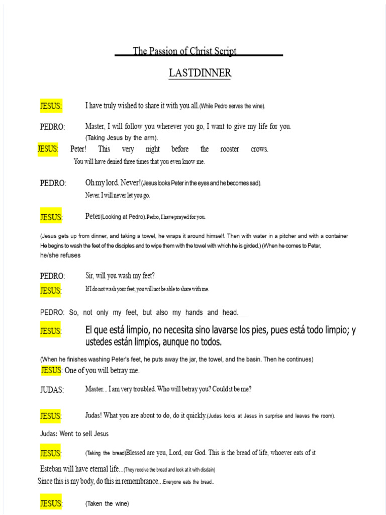 The Passion of Christ Script Excerpt | PDF | Jesus | Pontius Pilate