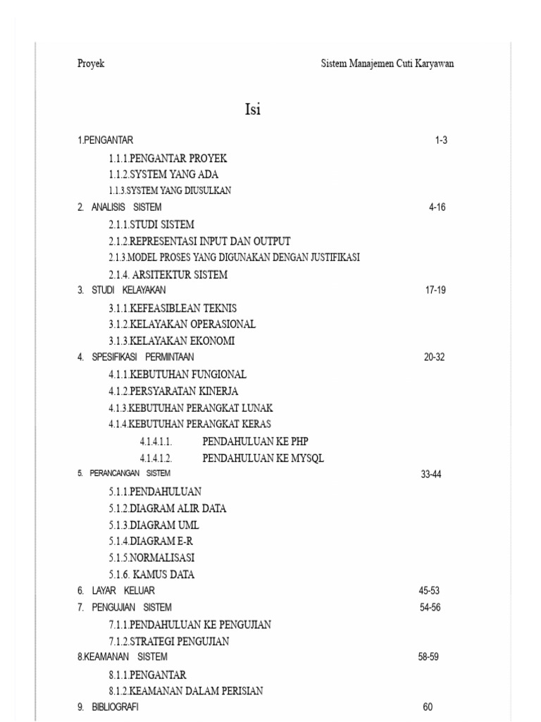Sistem Manajemen Cuti Karyawan PDF | PDF