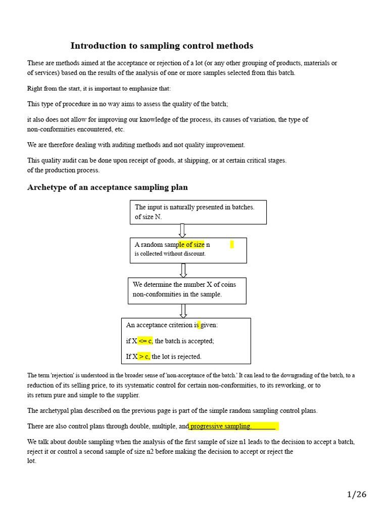 Sampling Plan | PDF | Sampling (Statistics) | Sample Size Determination