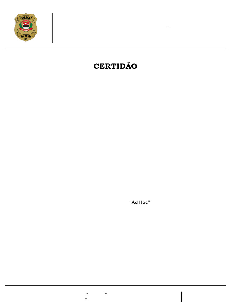 CERTIDÃO Local Dos Fatos | PDF