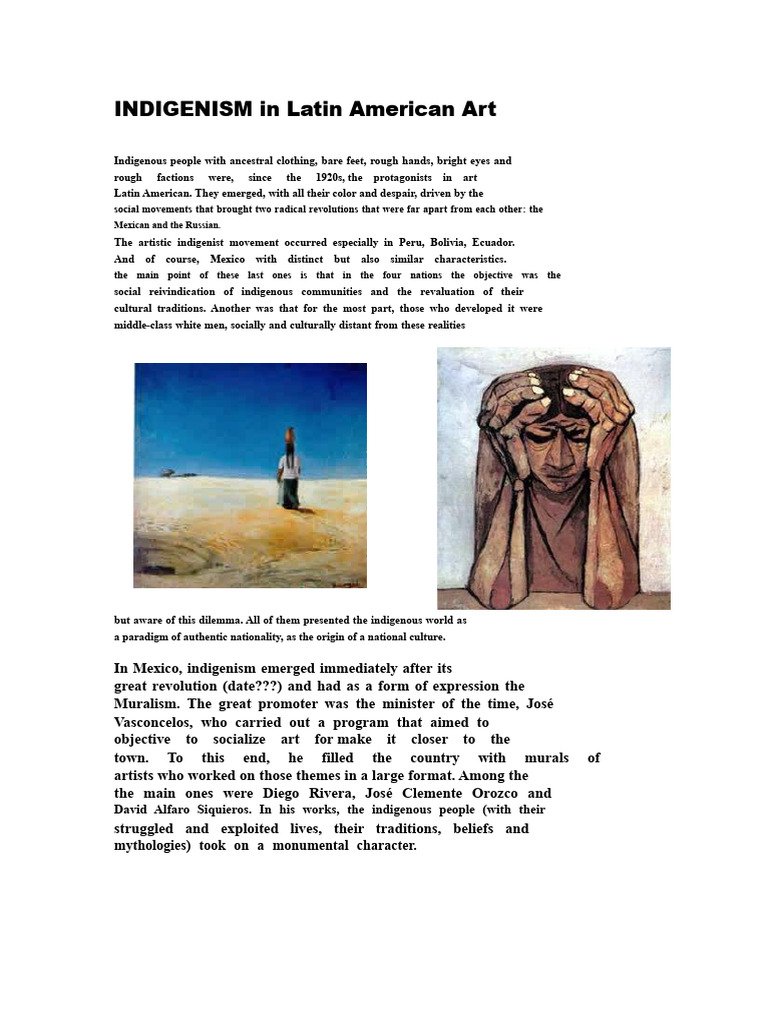 INDIGENISM in Latin American Art | PDF