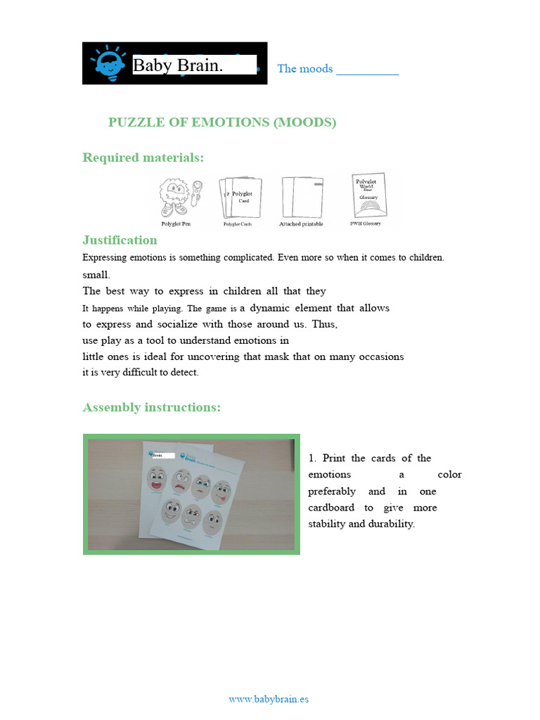 Printable Emotions Puzzle | PDF
