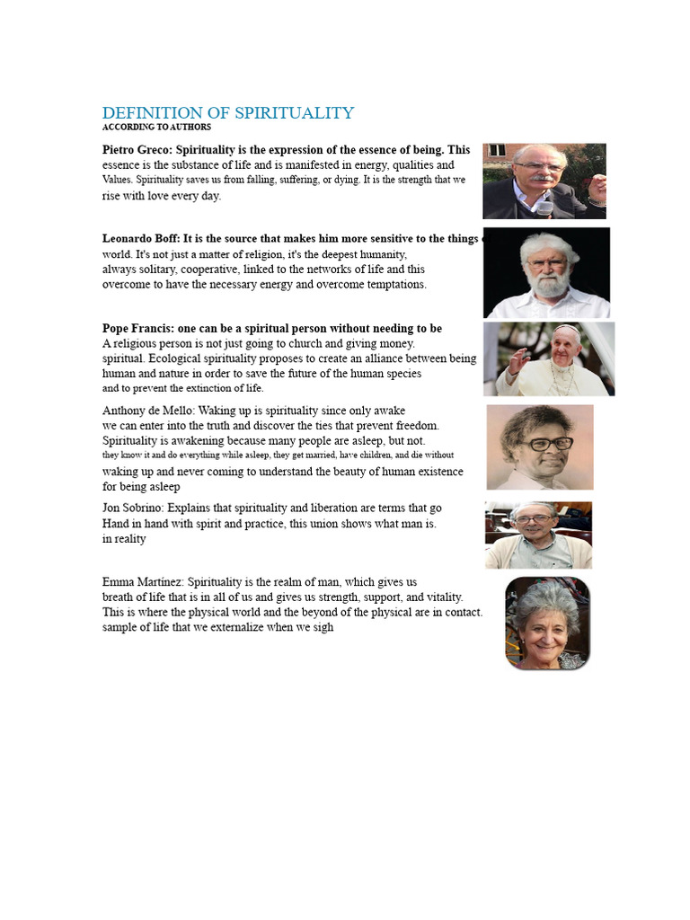 Definition of Spirituality | PDF