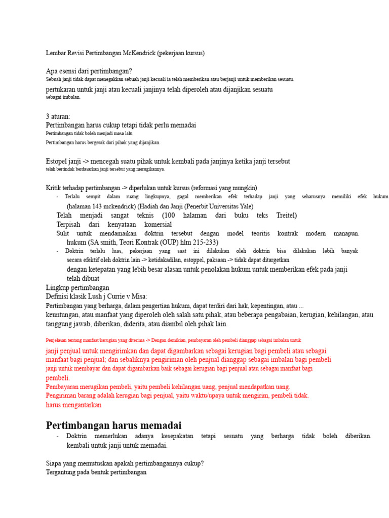 Lembar Revisi Pertimbangan McKendrick | PDF