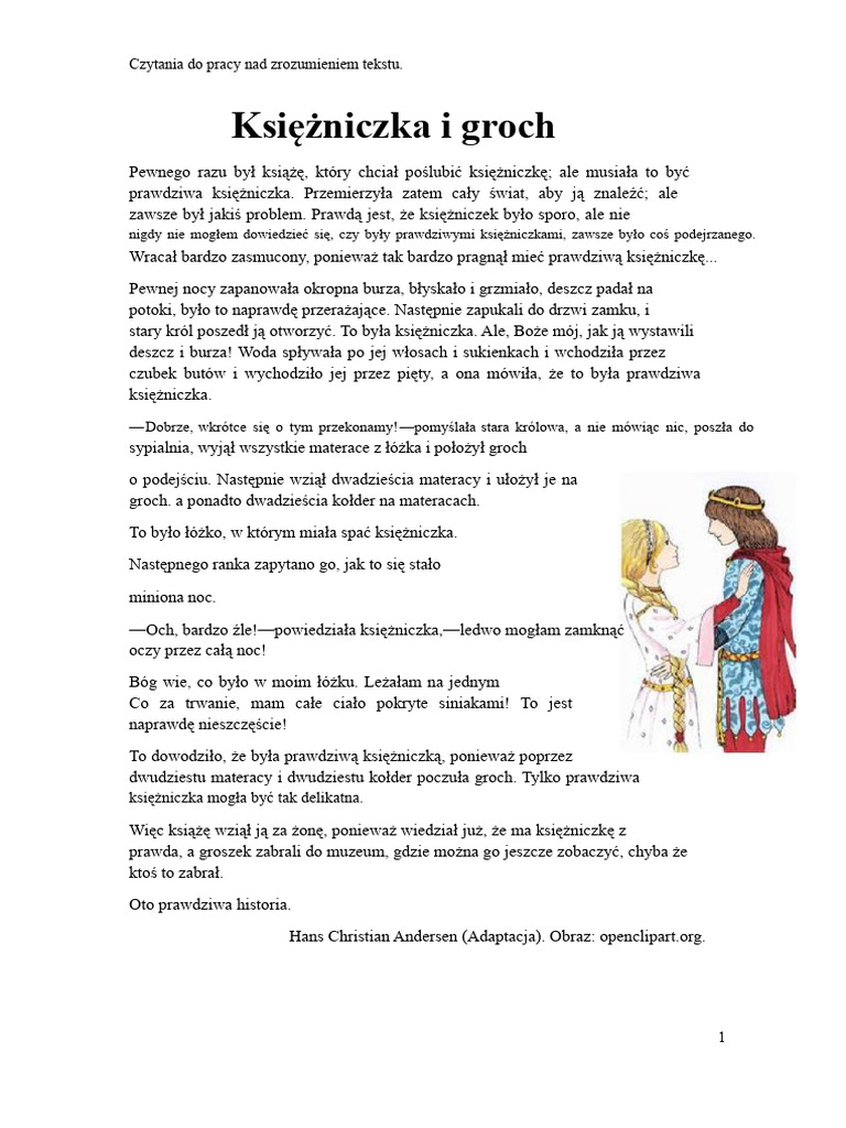 Opowiadania Zrozumienia Tekstu PDF | PDF