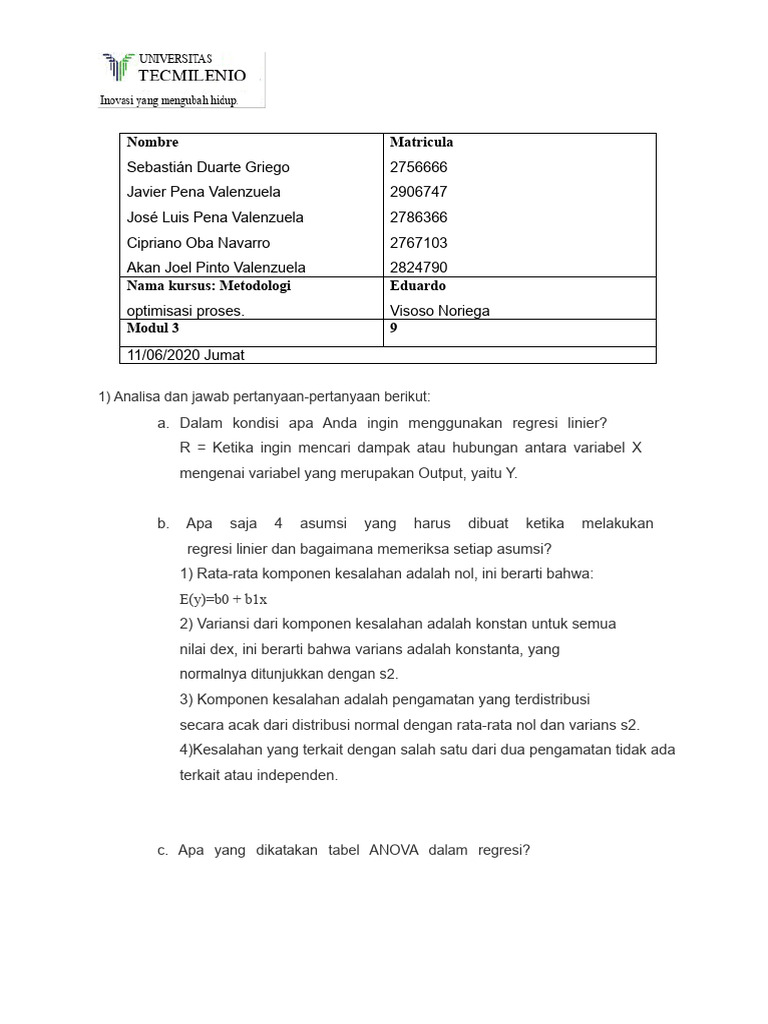 Aktivitas 9 Optimasi Proses DMAIC | PDF