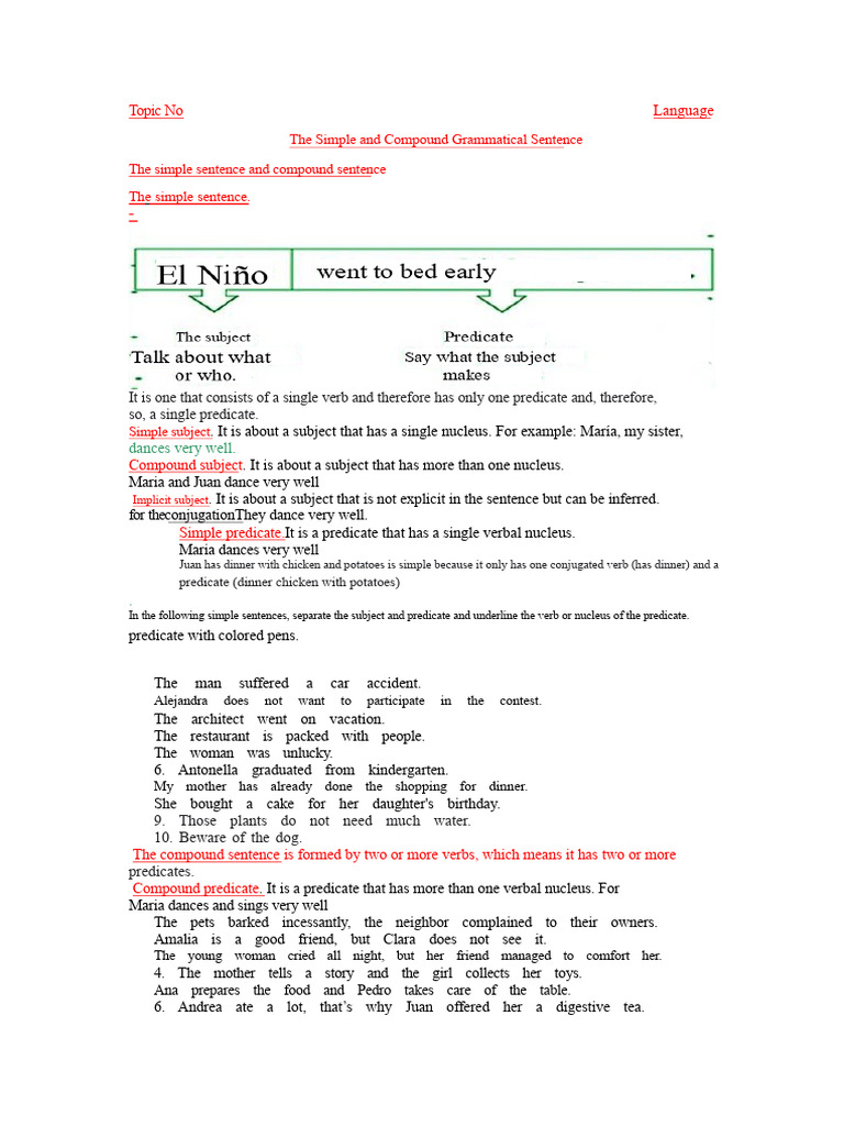 Simple vs Compound Sentences Explained | PDF | Subject (Grammar) | Verb