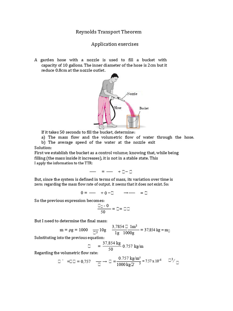 Reynolds Transport Theorem R1 | PDF | Pressure | Fluid Dynamics