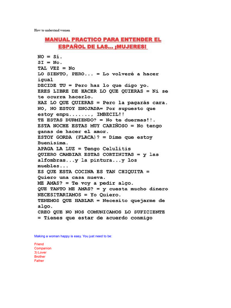 How To Understand Women | PDF | Love | Psychological Concepts