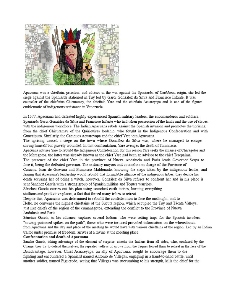 Apacuana: Indigenous Resistance Leader | PDF