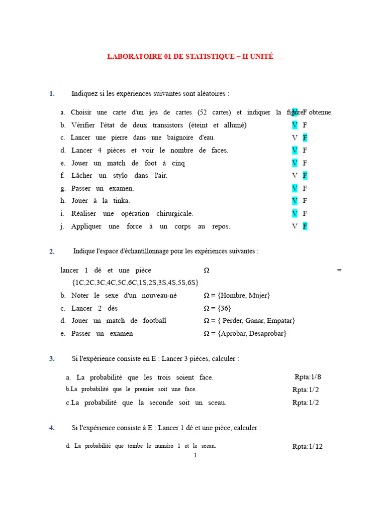 Statistique | PDF | Théorie des probabilités | Statistiques