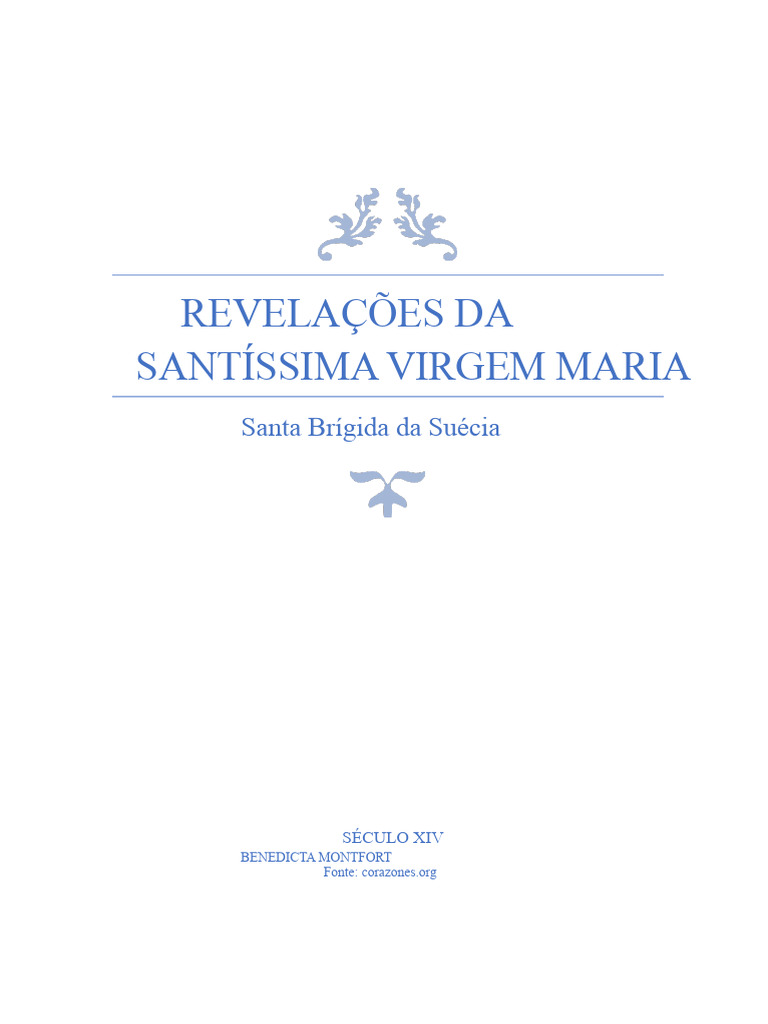 Revelações Da Virgem Maria A Santa Brígida | PDF | Maria, mãe de Jesus ...