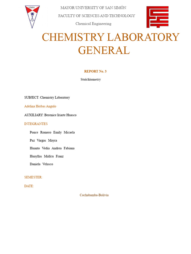 Report 3 - Stoichiometry | PDF | Stoichiometry | Mole (Unit)