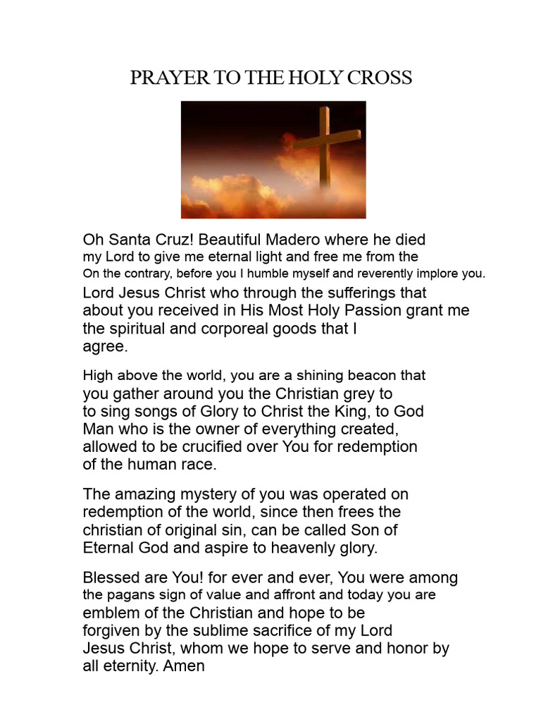 Prayer To The Holy Cross | PDF