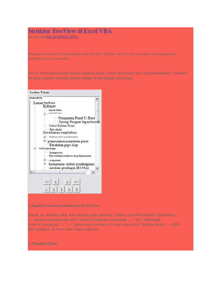 Struktur TreeView Di Excel VBA | PDF