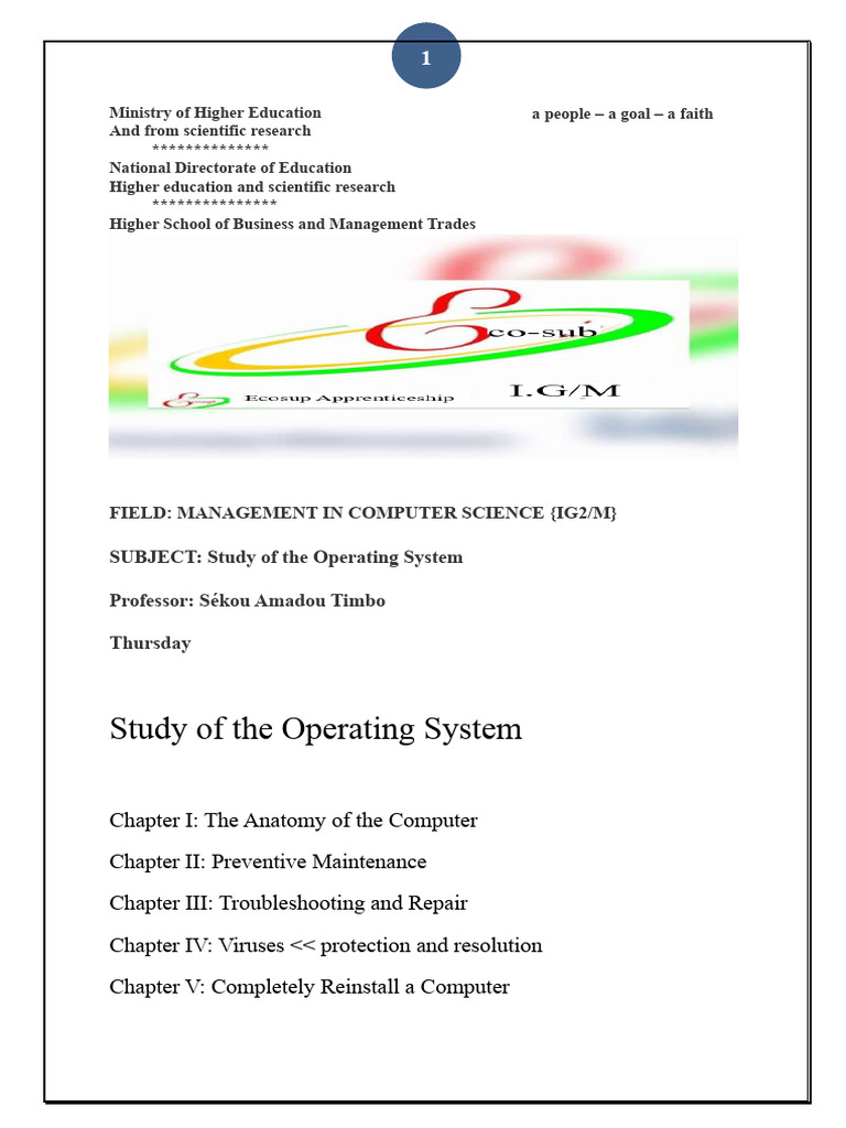 Computer Operating System Study Guide | PDF | Booting | Operating System